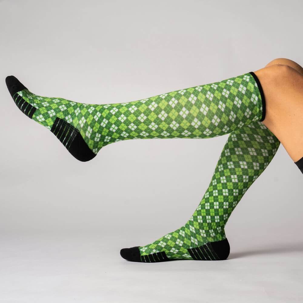 Irish Argyle Compression Socks for Classic Comfort by Viasox